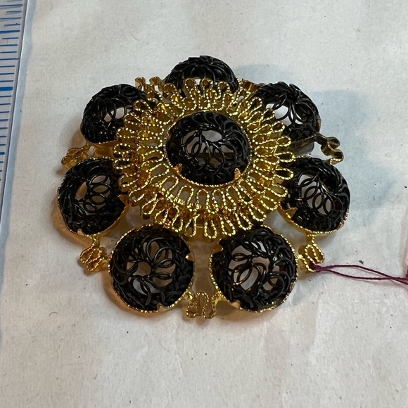 Jewelry | Vintage Filigree Mourning Brooch | Poshmark